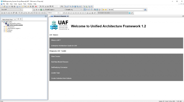 Working with the new UAF 1.2 profile for Rhapsody Engineering Systems ...